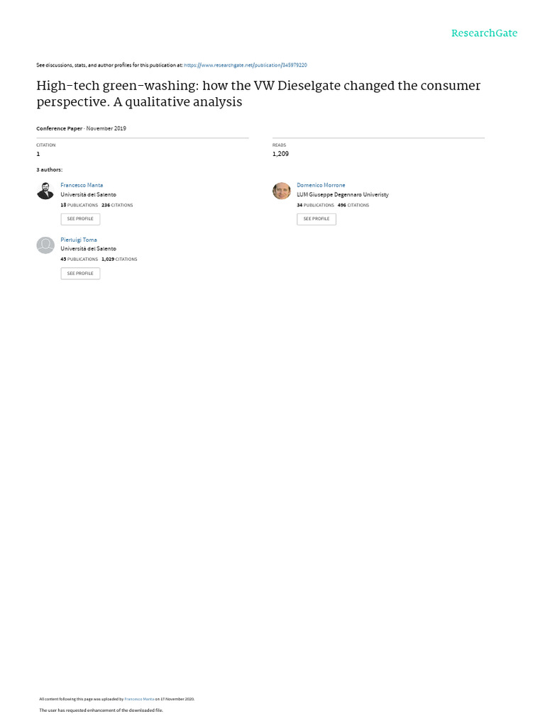 VW Dieselgate's Impact on Consumers | PDF | Questionnaire | Survey ...