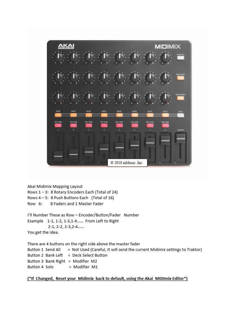 Akai Midimix Mapping Overview | PDF | Electronics