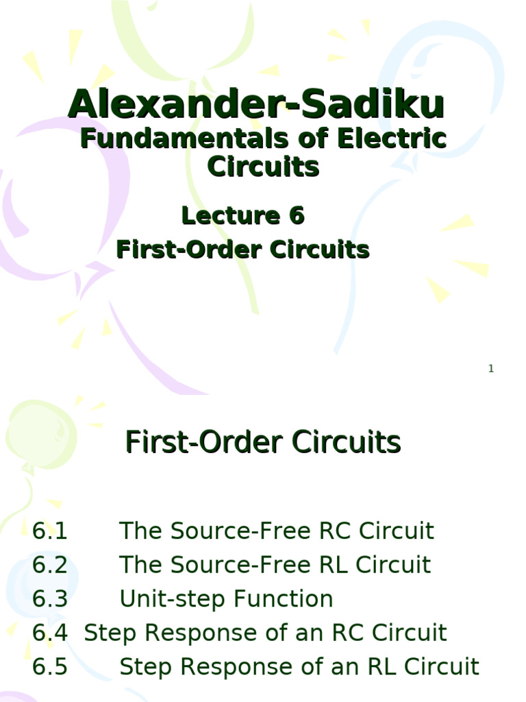 AlexanderCh03 Lect 6 | PDF | Electrical Network | Quantity
