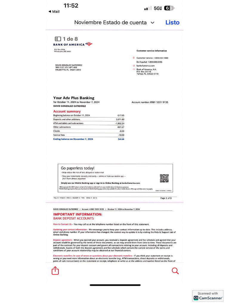 Estado de Cuenta | PDF