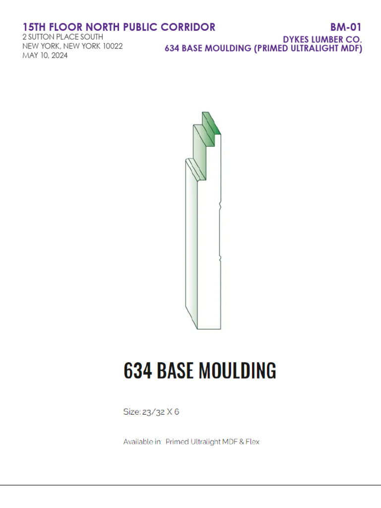 BASE MOLDING SPEC - SPECIFICATION BOOKLET_21-169_FFE_PUBLIC CORRIDOR | PDF
