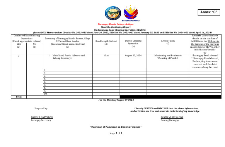 Road Clearing Anncex CC | PDF