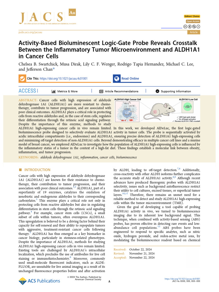 Swartchick Et Al 2024 Activity Based Bioluminescent Logic Gate Probe Reveals Crosstalk Between ...