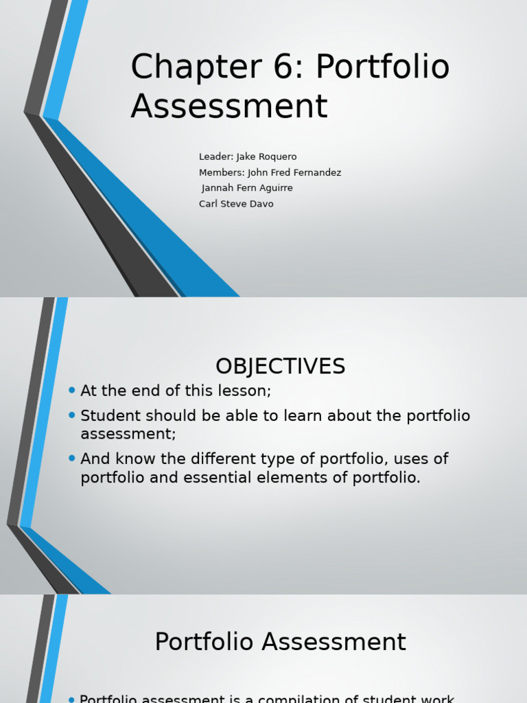 Understanding Portfolio Assessment | PDF | Educational Assessment ...