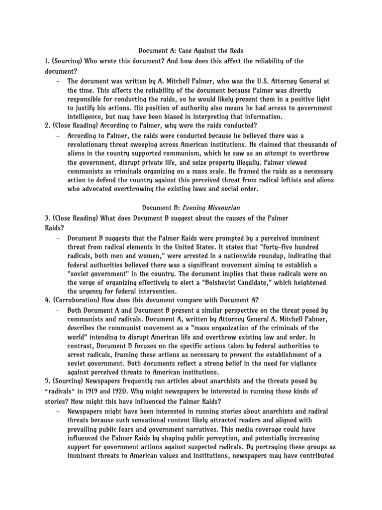 Palmer Raids | PDF | Communism | Anarchism