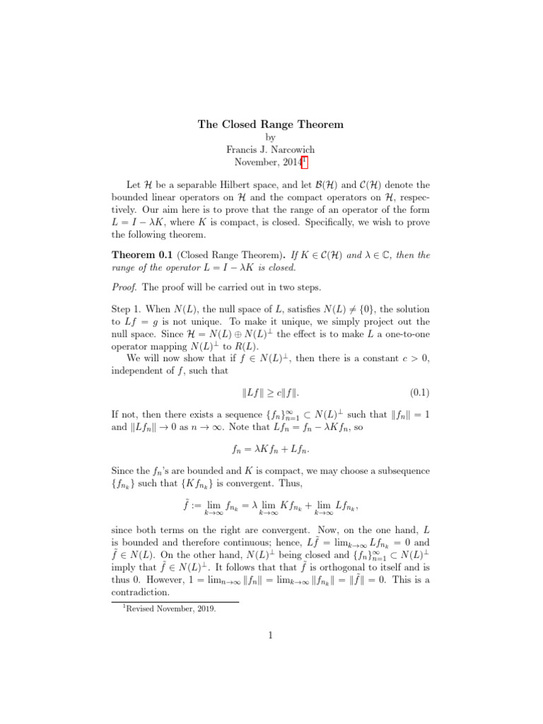 closed_range | PDF | Mathematical Concepts | Functions And Mappings