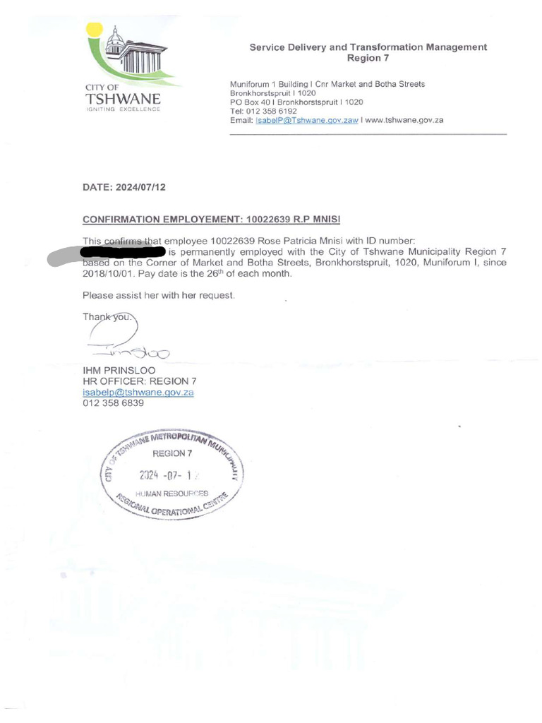 Conformation Letter 2 | PDF