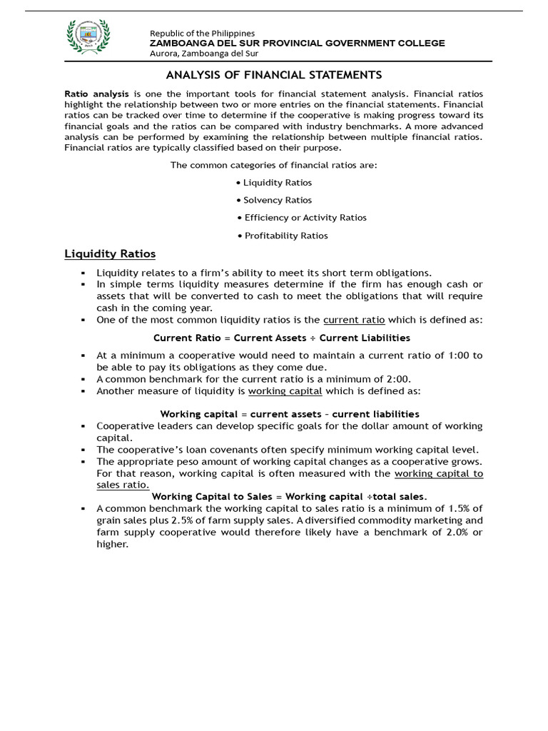Ii. Analysis of Financial Statements | PDF | Equity (Finance) | Gross ...
