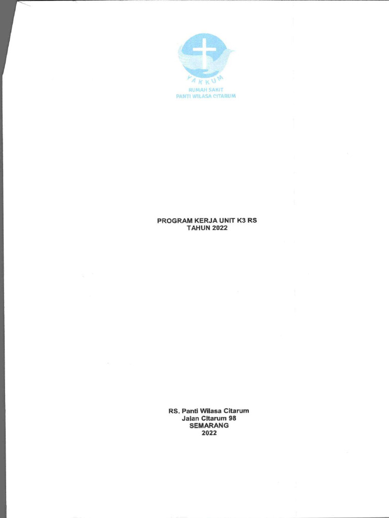 Program Kerja Unit K3RS | PDF