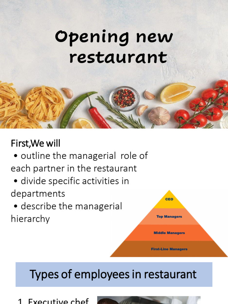 New Restaurant | PDF | Chef | Competitive Advantage