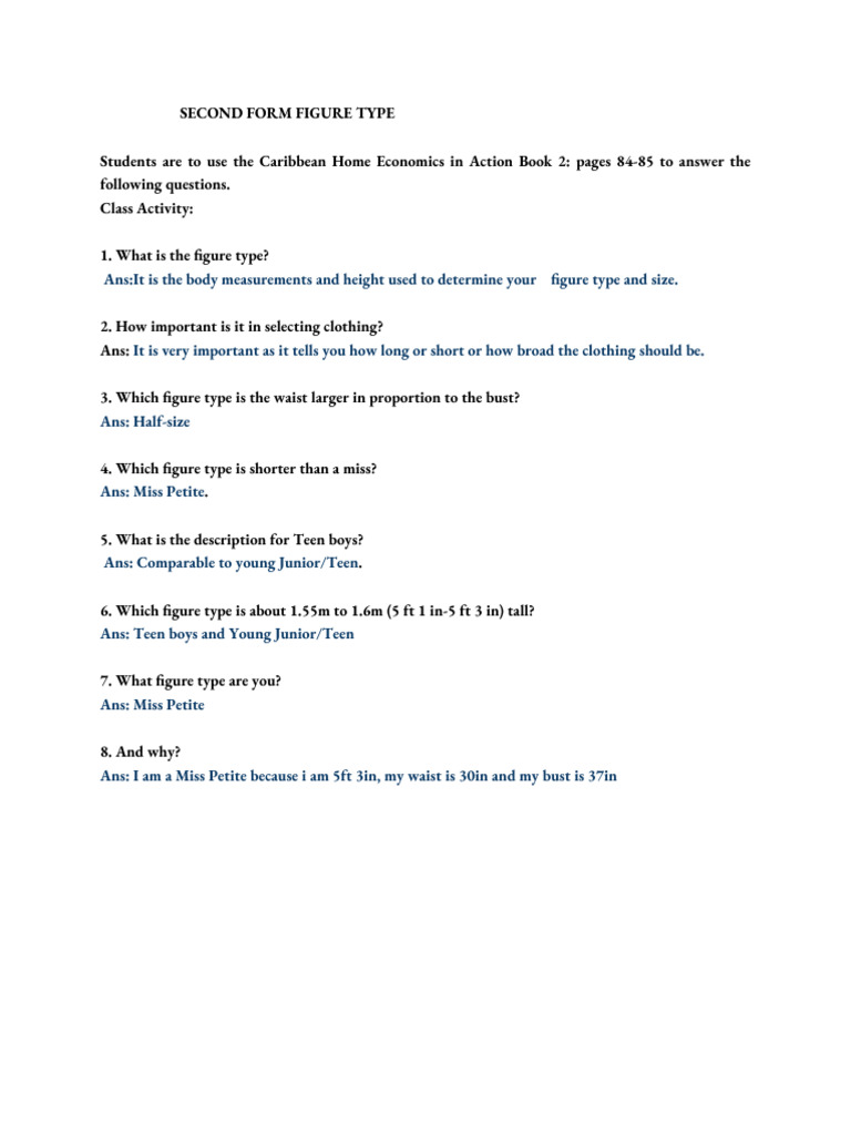 Figure Types Activity Sheet | PDF