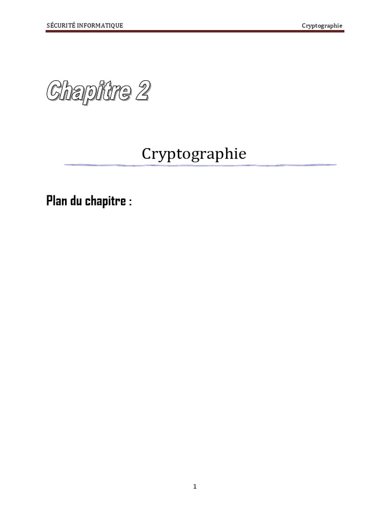 chap3_cryptographie | PDF | Chiffre (cryptologie) | Cryptage