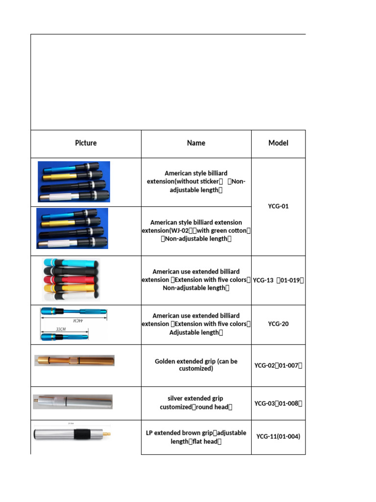 Billiard Cue Extension | PDF