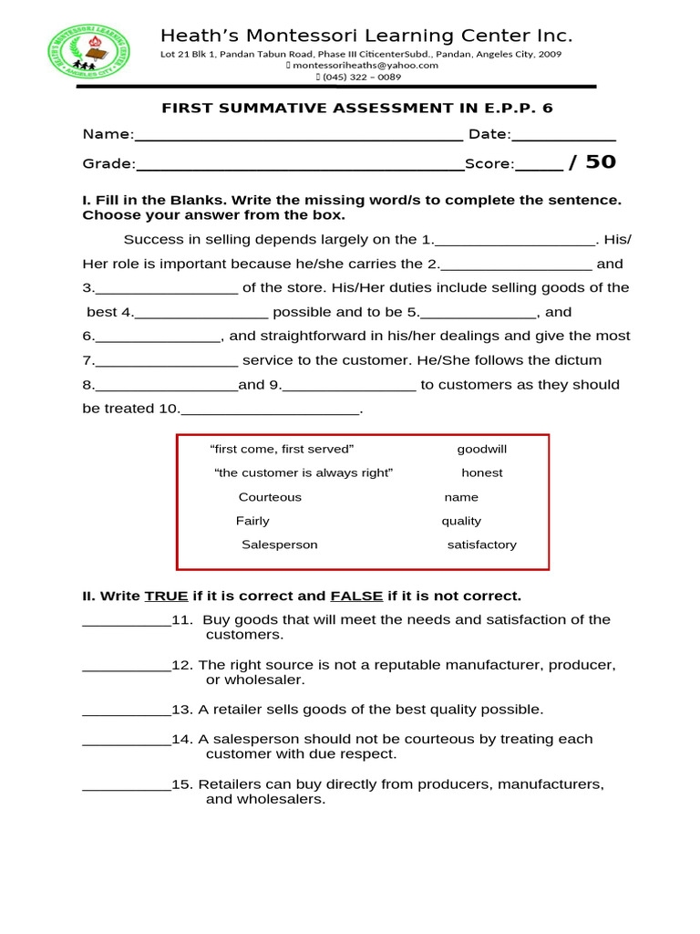 EPP6 | PDF | Sales | Marketing