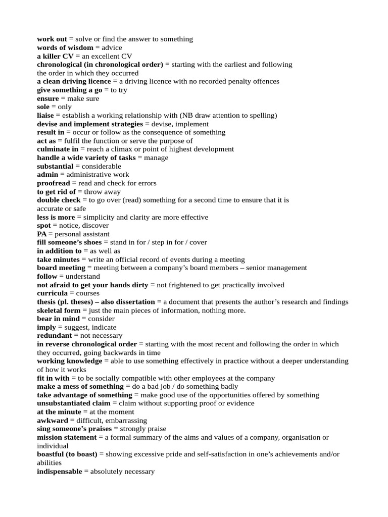 Units_vocabulary | PDF | Thesis | Cognition