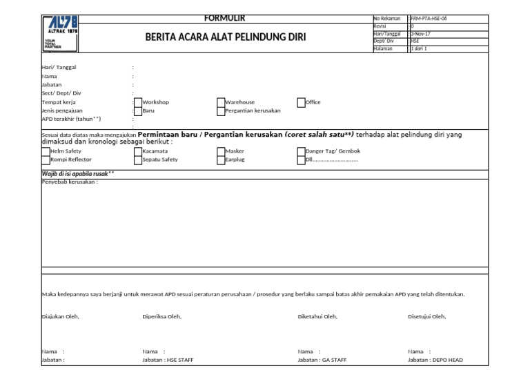 Form Bak Apd New | PDF
