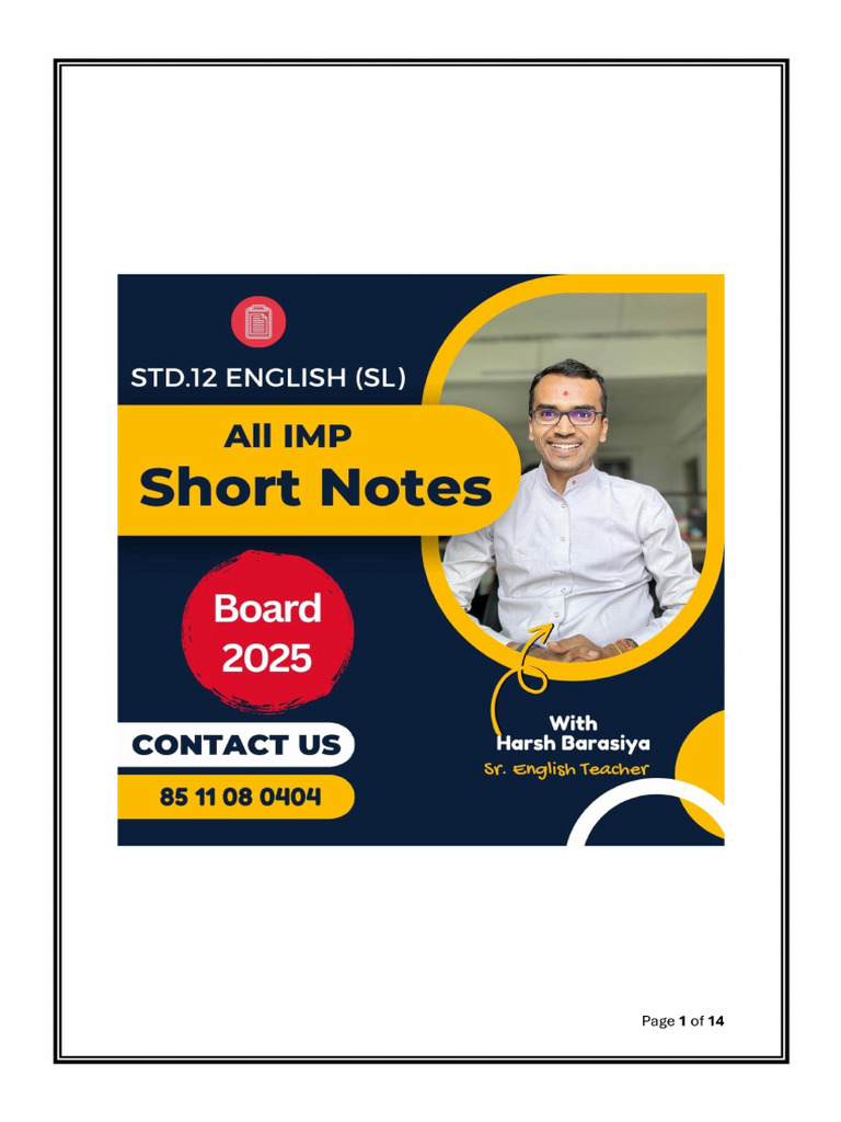 All Short Notes - 45108043 - 2024 - 12 - 13 - 21 - 51 | PDF