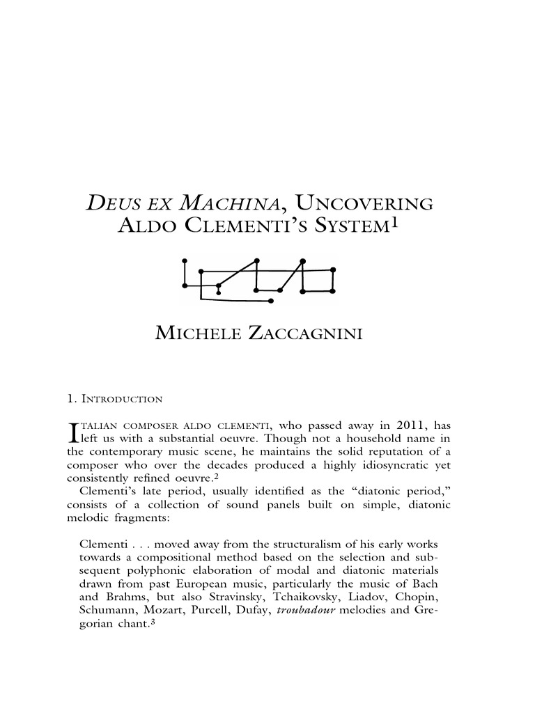 Deus Ex Machina Uncovering Aldo Clementi | PDF | Matrix (Mathematics ...