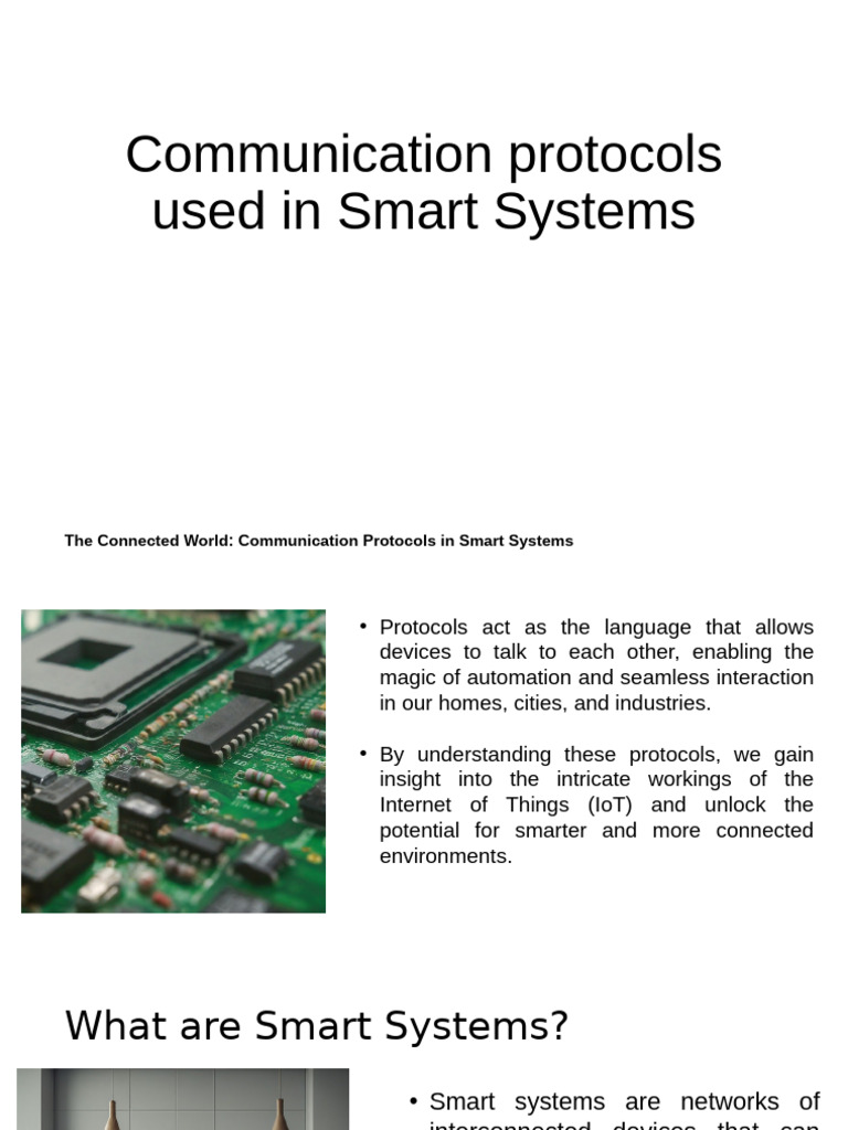 Communication Protocols Used in Smart Systems | PDF | Wi Fi | Computer ...