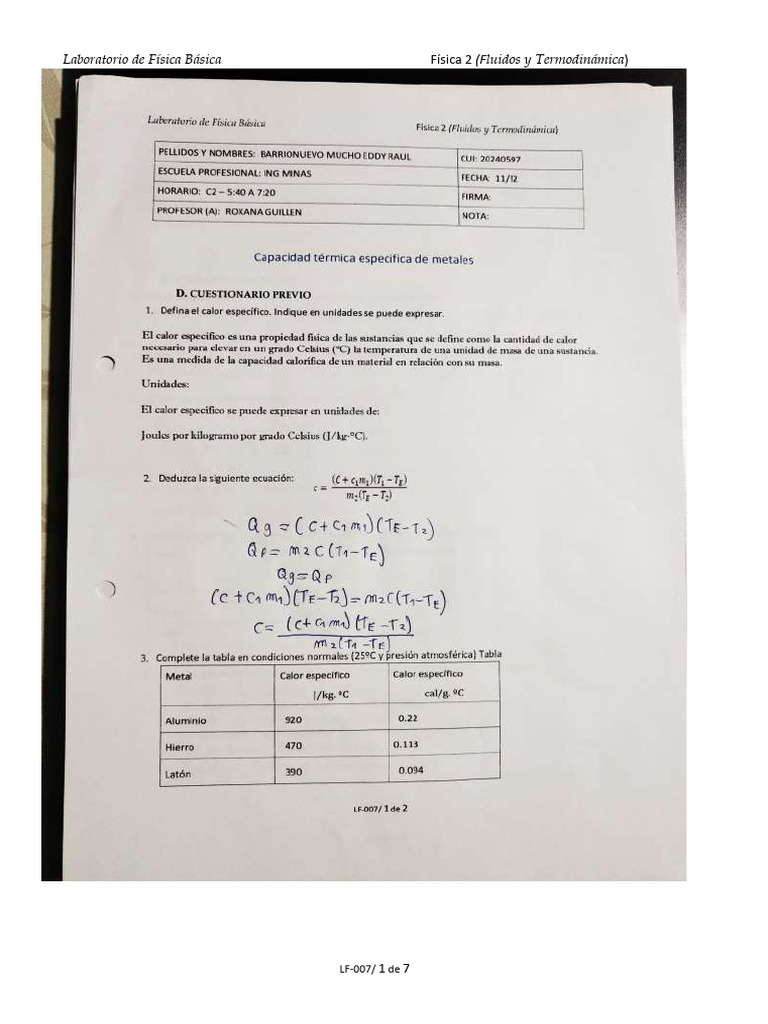 capacidad termica dielectrica - resuelto | PDF | Calor | Temperatura