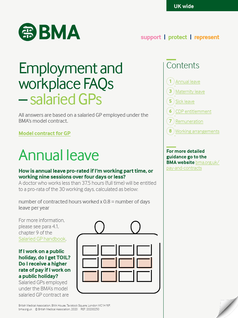 Bma Salaried GP Employment and Workplace Faqs Updated 251023 | PDF ...