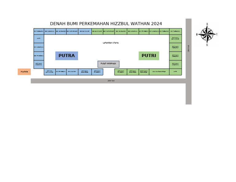 Denah Bumi Perkemahan Hizzbul Wathan 2024 | PDF