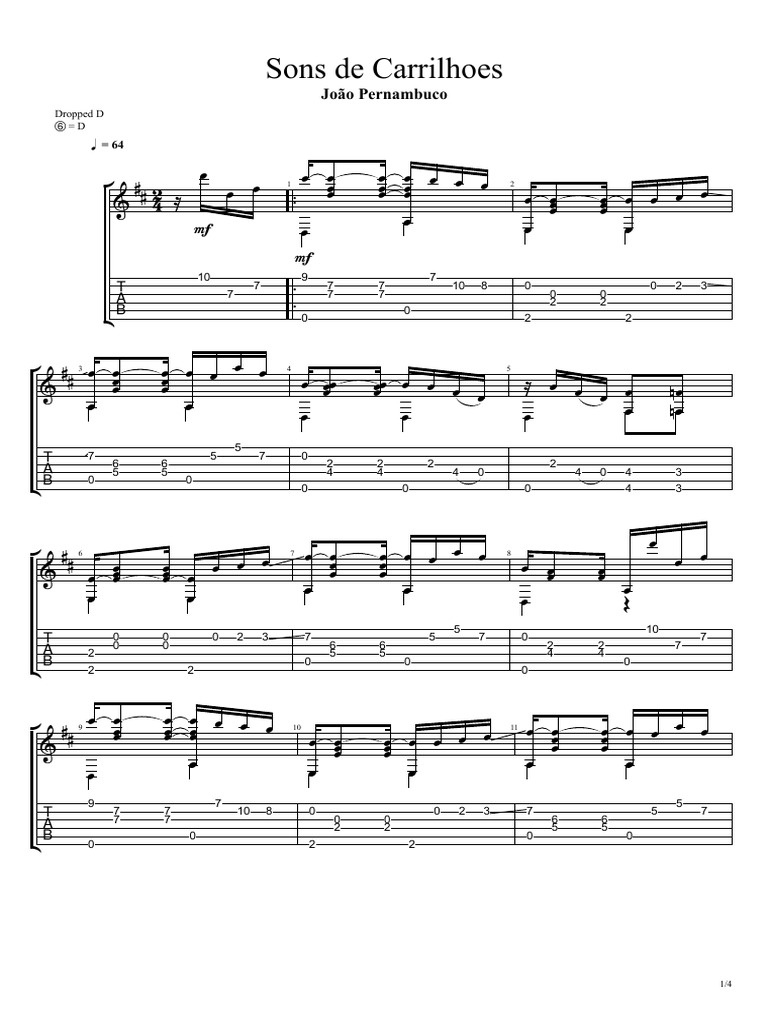 Sons de Carrilhoes (Choro-Maxixe) - João Pernambuco | PDF