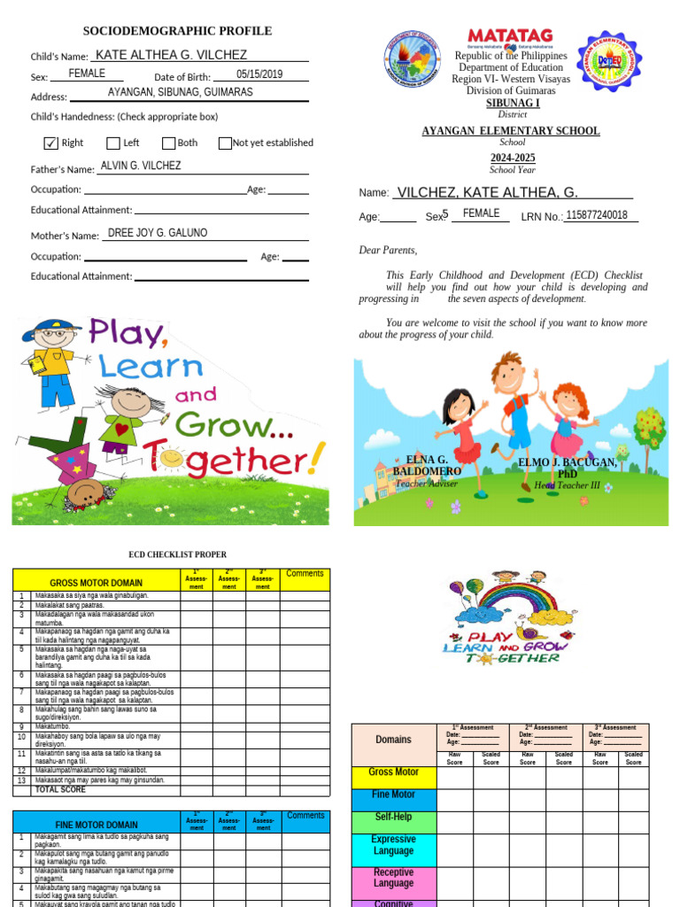 2023 2024 ECD Checklist | PDF