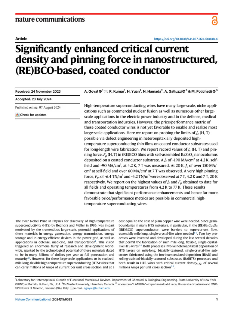 Significantly Enhanced Critical Current Density and Pinning Force in ...