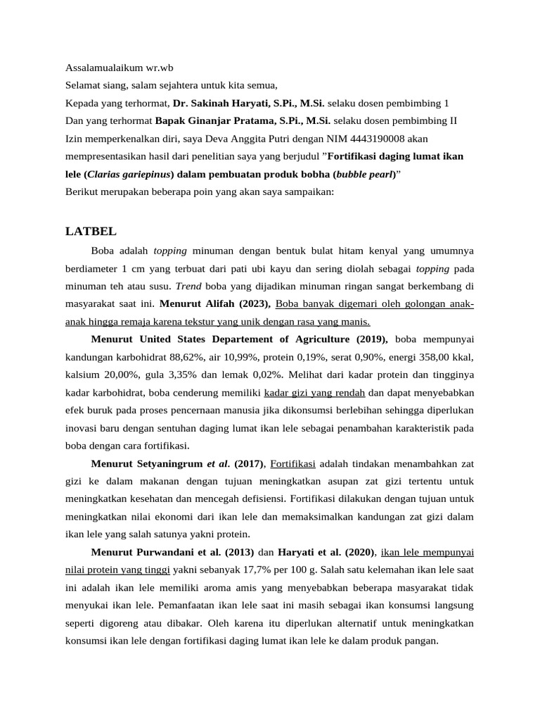 Naskah Presentasi Semhas DEVA | PDF