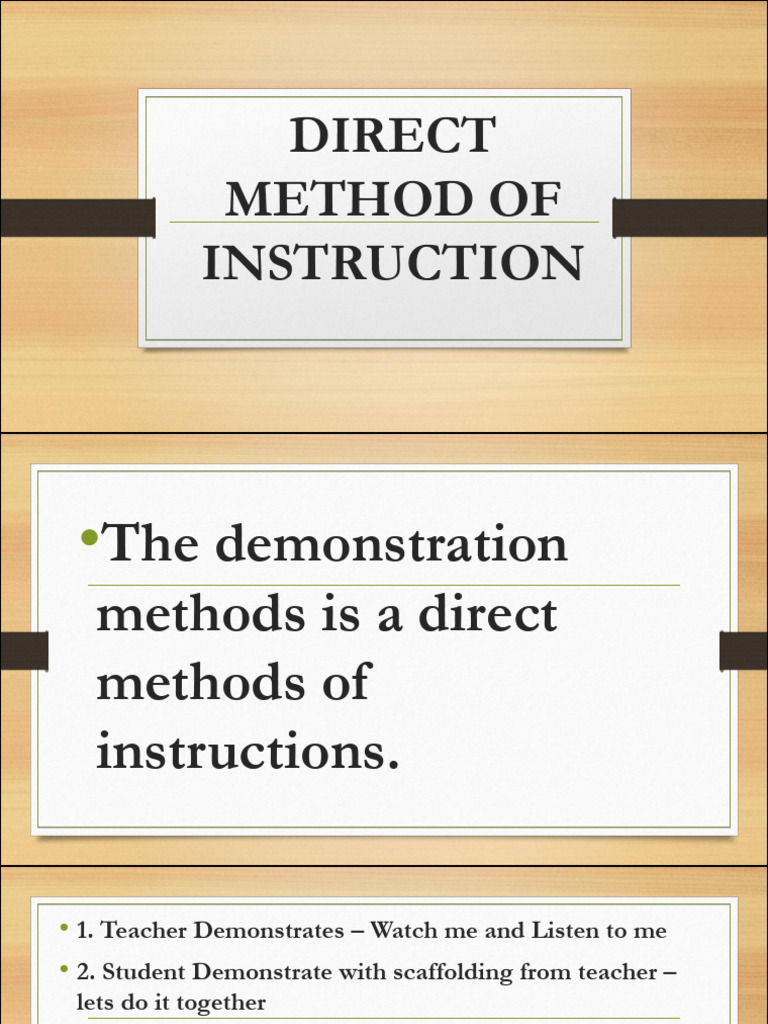 Direct Method of Instruction | PDF