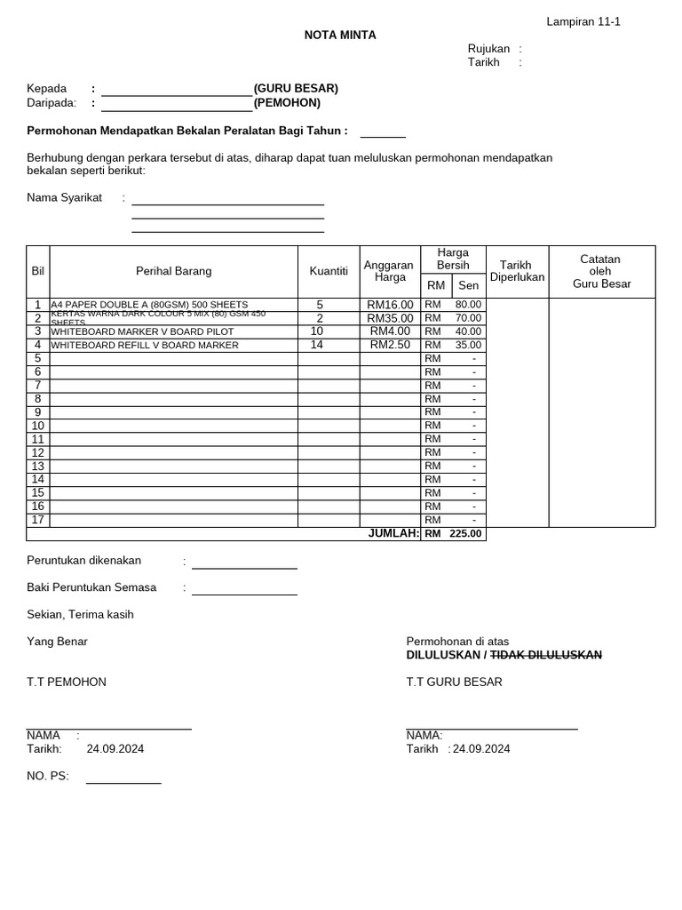 Panitia Bahasa Arab 2024 | PDF