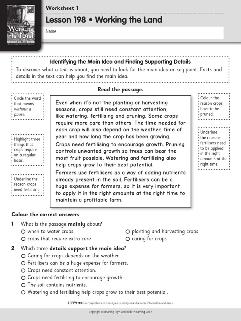 Year 6 Comprehension Worksheet 18 | PDF | Banana | Fertilizer