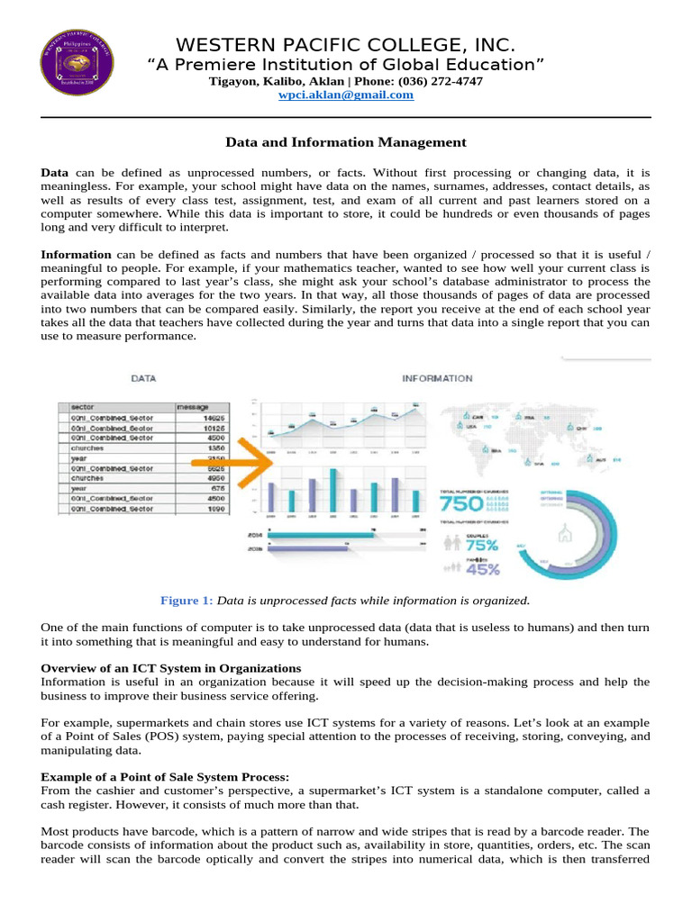 Data and Information Management | PDF | Point Of Sale | Barcode