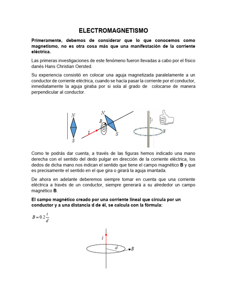 Fundamentos del Electromagnetismo y Cálculos | PDF | Campo magnético ...