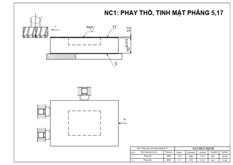Nc1: Phay Thô, Tinh Mặt Phẳng 5,17 | PDF