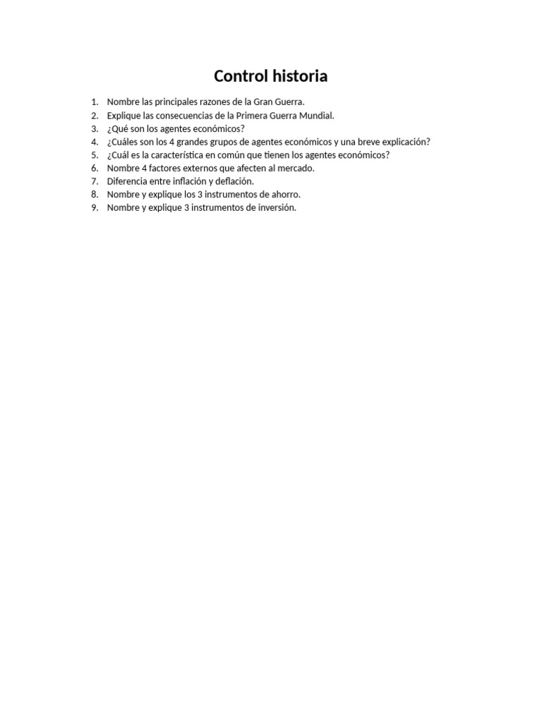 Control Historia | PDF