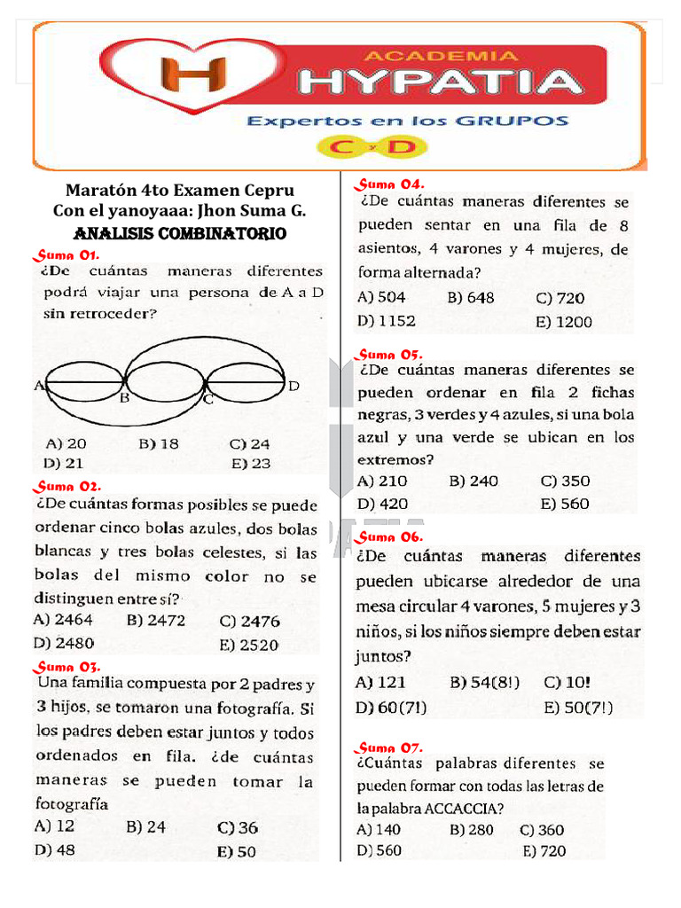 Maraton Cepru 4to Examen | PDF