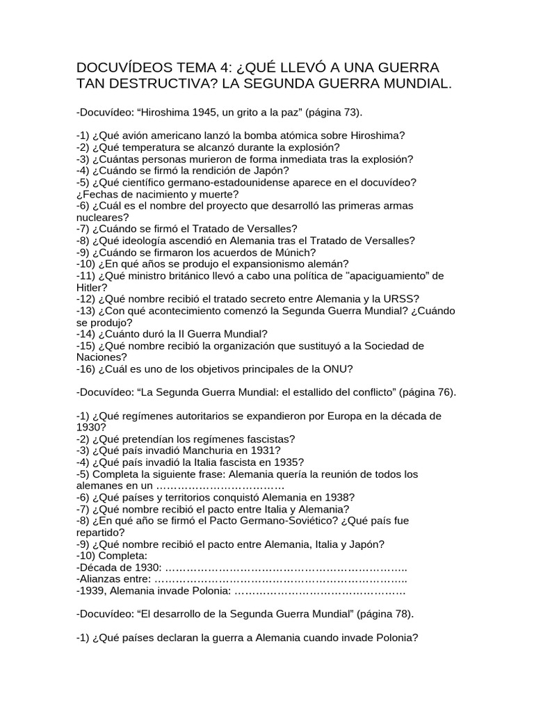 Docuvã Deos Tema 4. 3 | PDF | Segunda Guerra Mundial | Alemania nazi