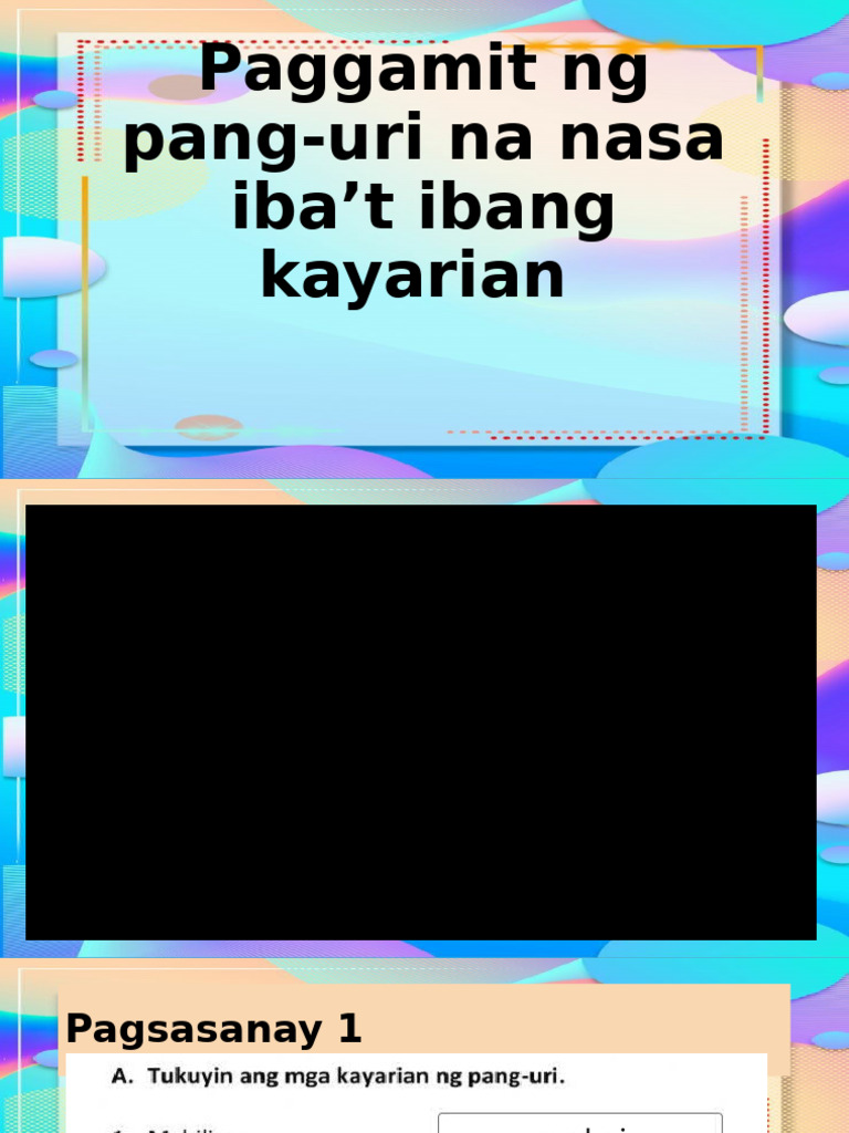 Kayarian NG Pang-Uri | PDF