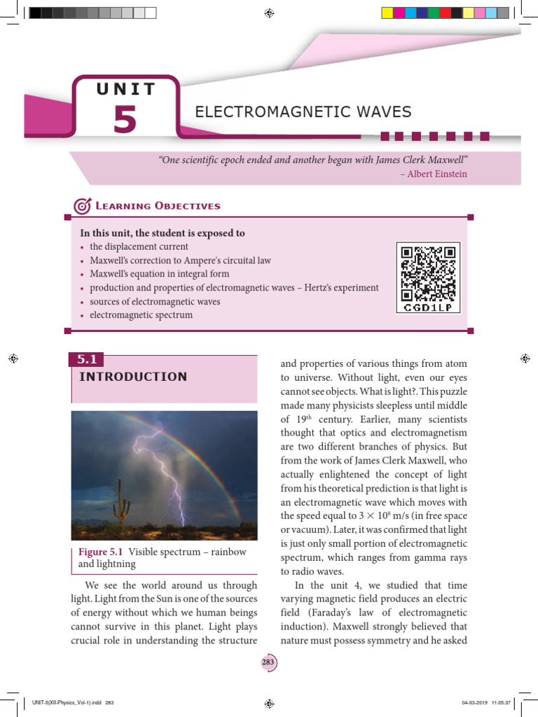 Tamilnadu Board Class 12 Physics Chapter 5 | PDF | Electromagnetic Induction | Electromagnetism