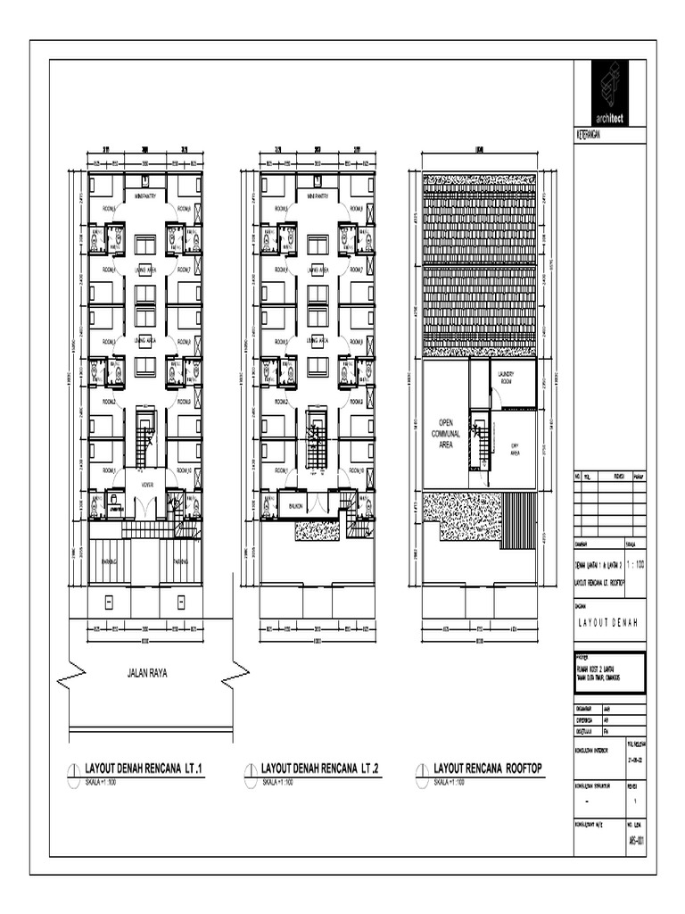Ars.001.layout Rencana Denah Taman Duta, 210822 | PDF