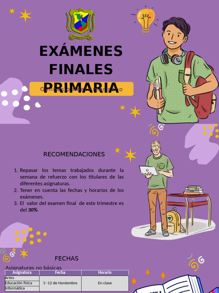 Ex Menes Finales Primaria 1 (1) | PDF