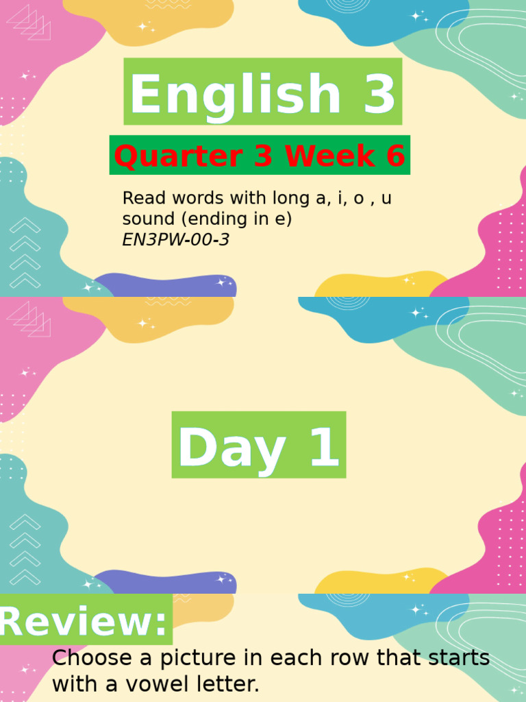 English3 week 5 | PDF | Languages | Foreign Language Studies