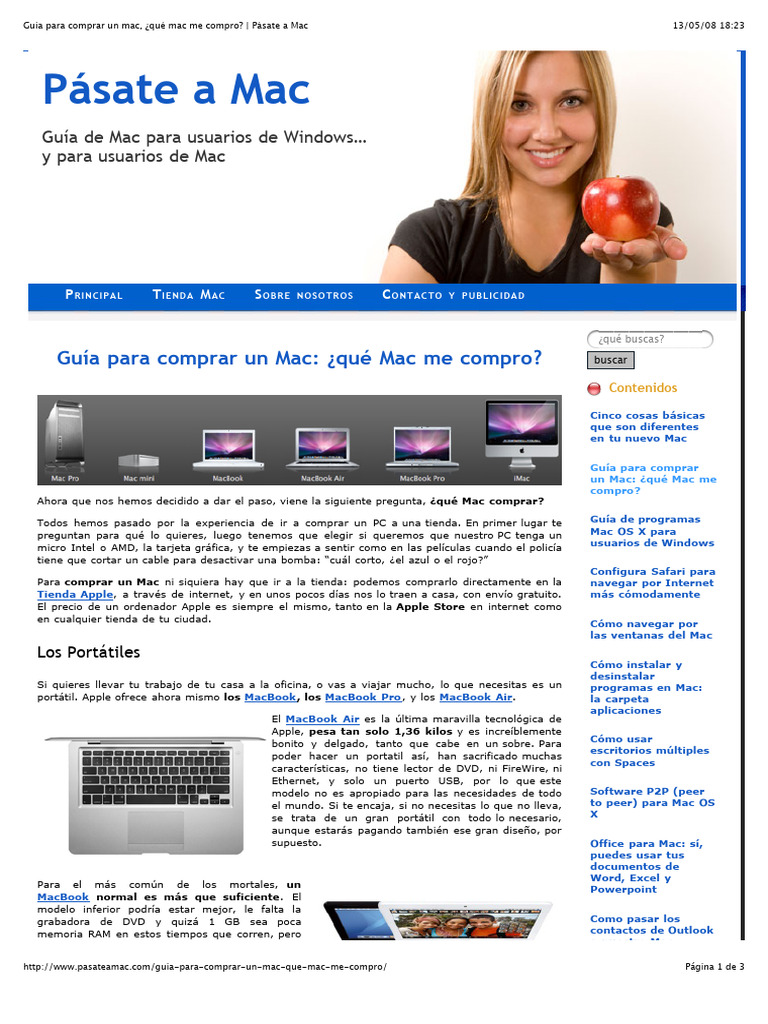 Guía para Comprar Un Mac | PDF | Apple Inc. | Equipo de oficina