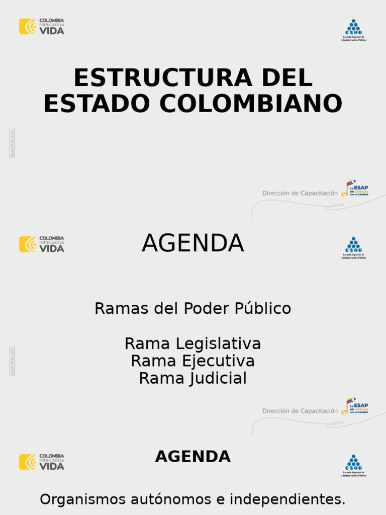 Estructura del Estado Colombiano | PDF | Colombia | Legislatura