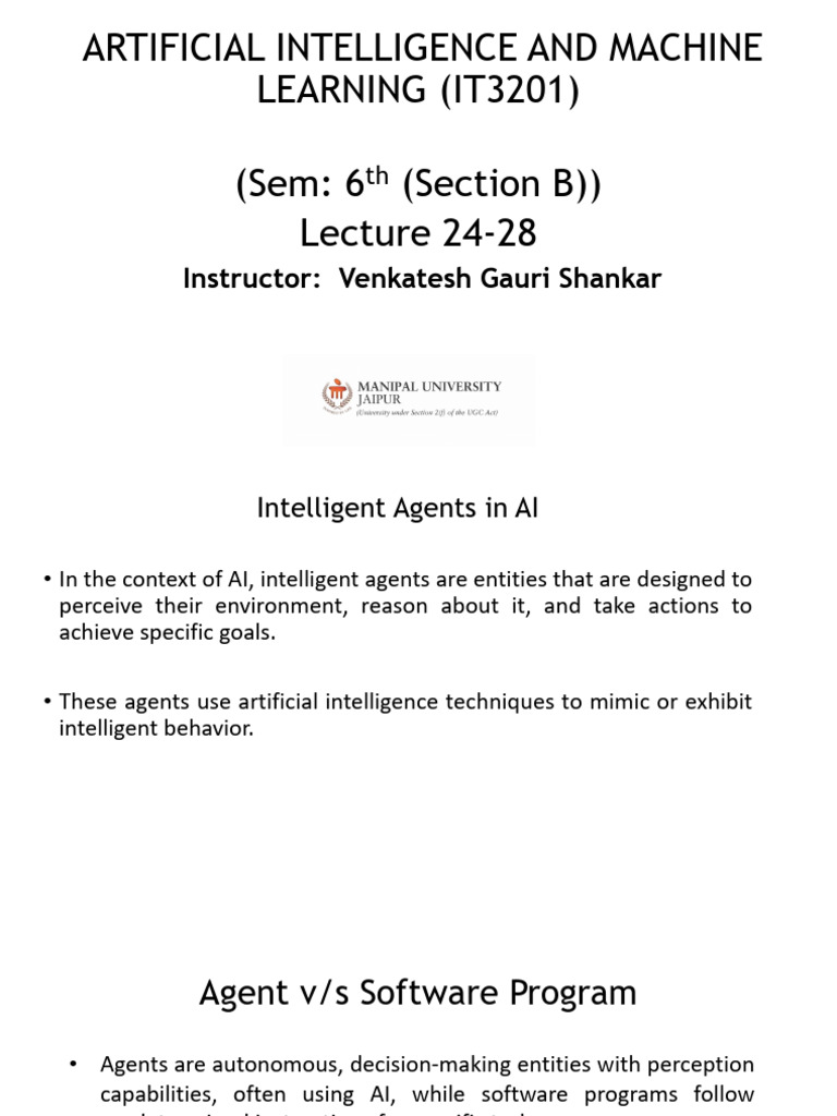 [AIML] Lecture 23 to25 | PDF | Artificial Intelligence | Intelligence (AI) & Semantics