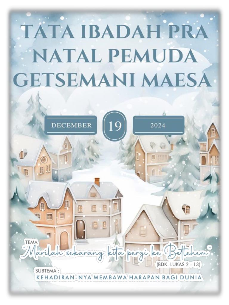 Tata Ibadah Natal Pemuda Getsemani 2024 - Rev3 | PDF