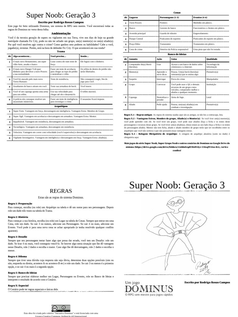 Super Noob Geração 3 | PDF | Jogos de RPG