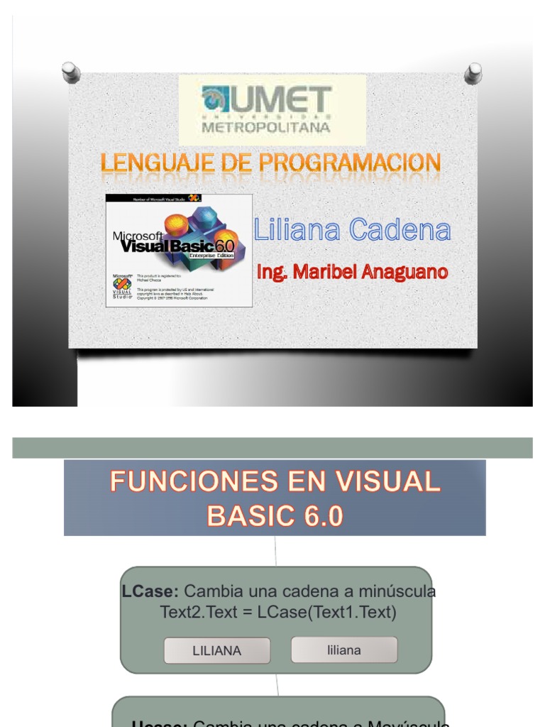 Funciones en Visual Basic 6.0 | PDF | Informática